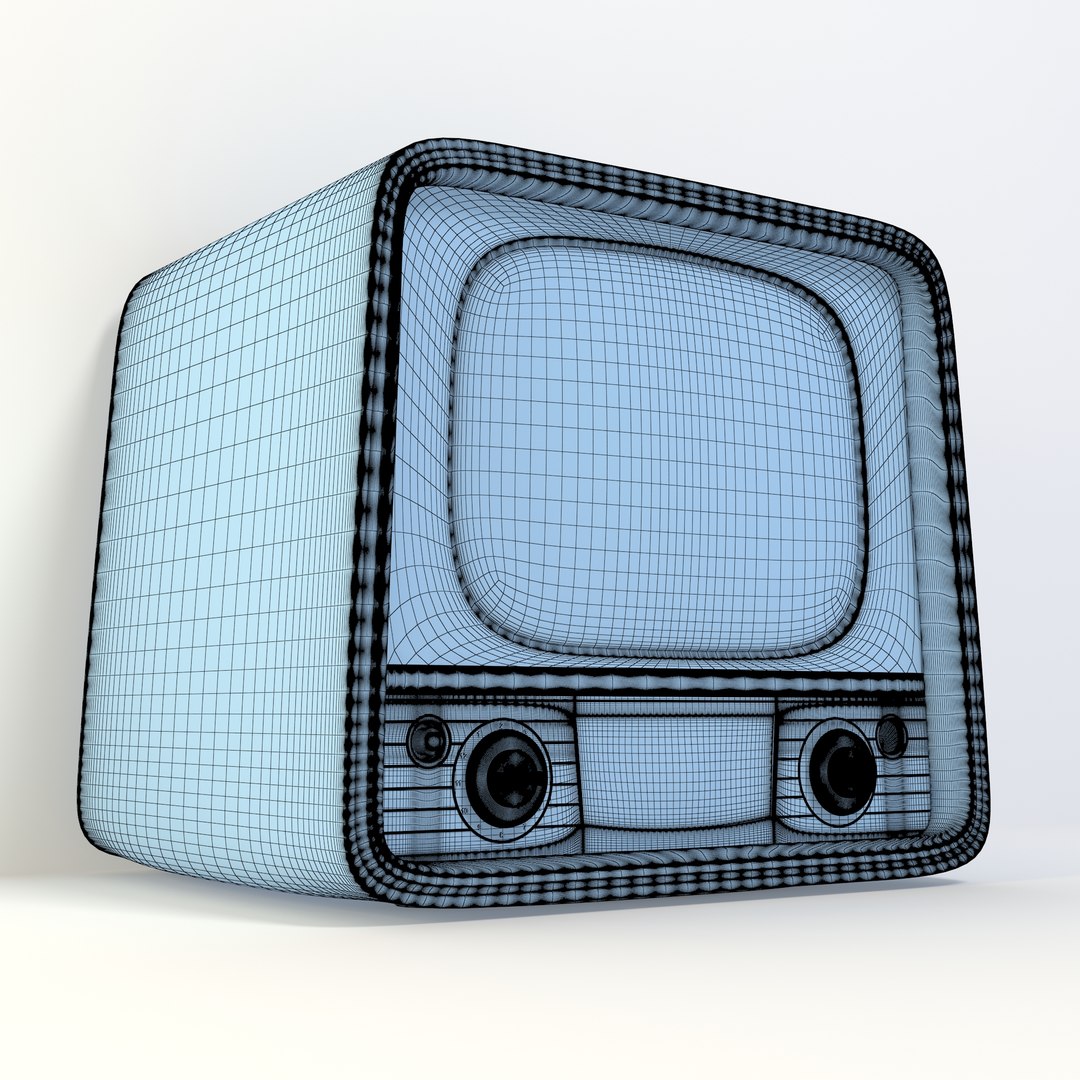3d retro tv model