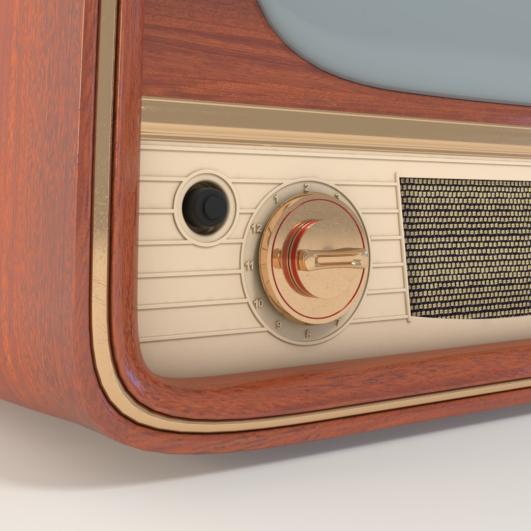 3d retro tv model