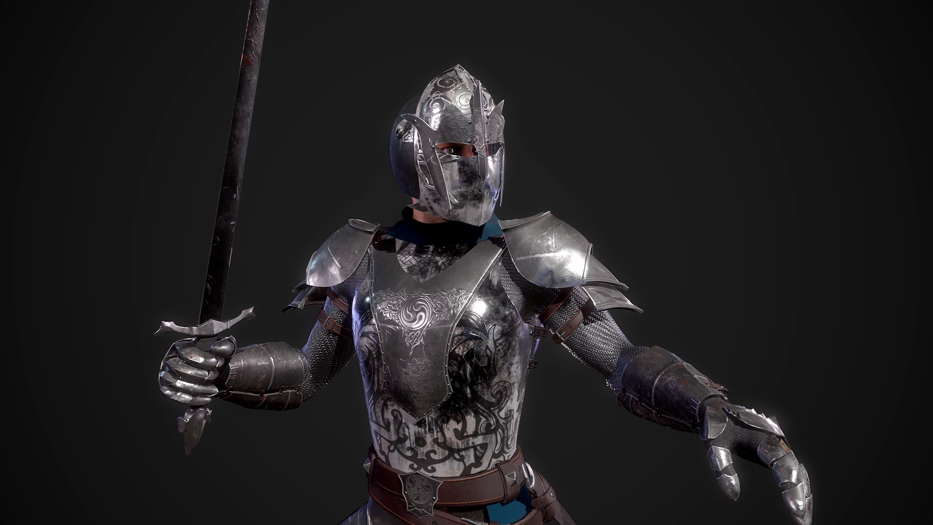 3D Model Sword Knight - TurboSquid 1757941