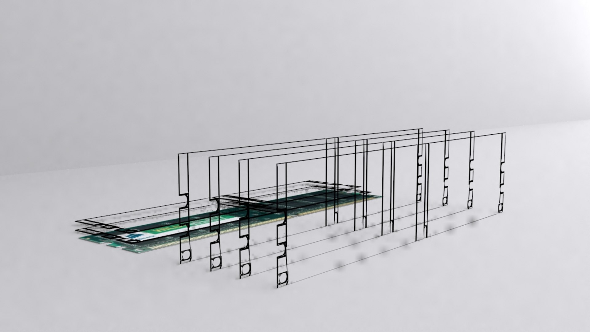 computer ram 3d model
