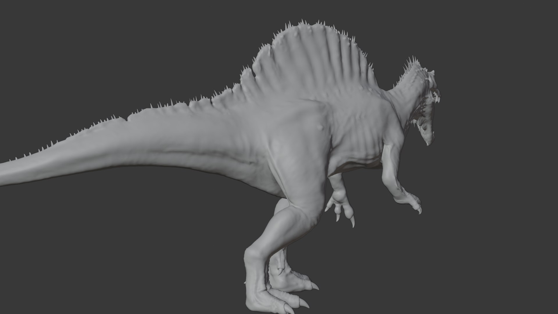 3D Rigged Spinosaurus 3D Model Detailed Base Mesh Clean Topology ...