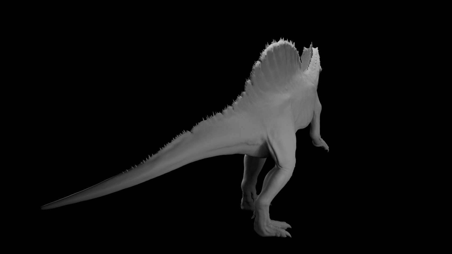 3D Rigged Spinosaurus 3D Model Detailed Base Mesh Clean Topology ...