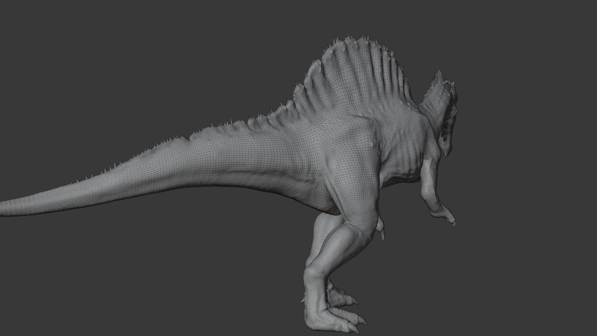 3D Rigged Spinosaurus 3D Model Detailed Base Mesh Clean Topology ...