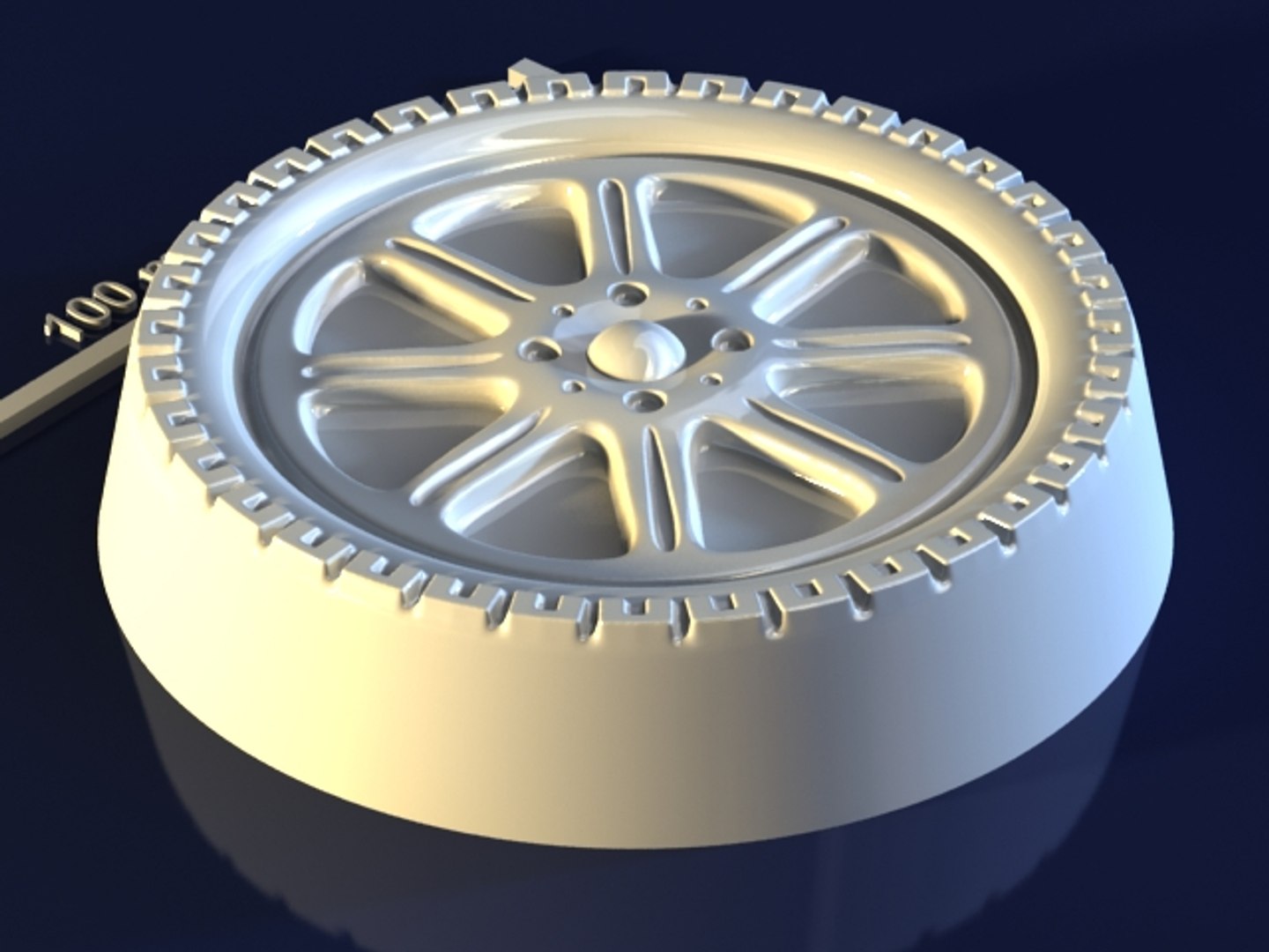 3d Wheel Mould Hand Model