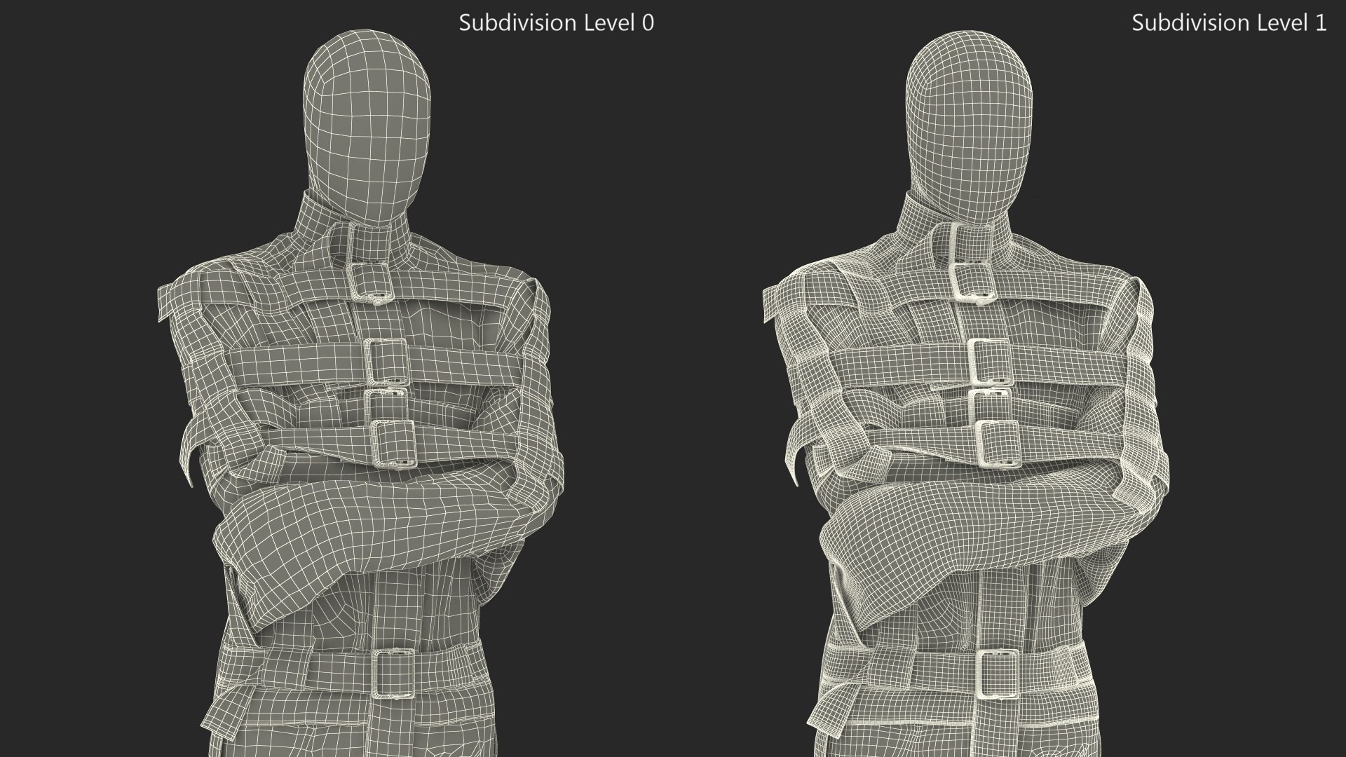 Straitjacket Patient Mannequin Orange Model - TurboSquid 2292459