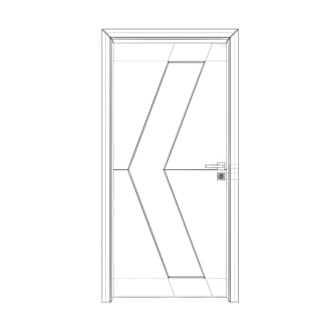 3D Wooden Interior Door Model - TurboSquid 1191401