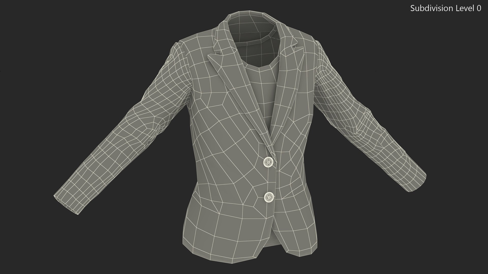 Ladies Suit Jacket 3D - TurboSquid 2145980
