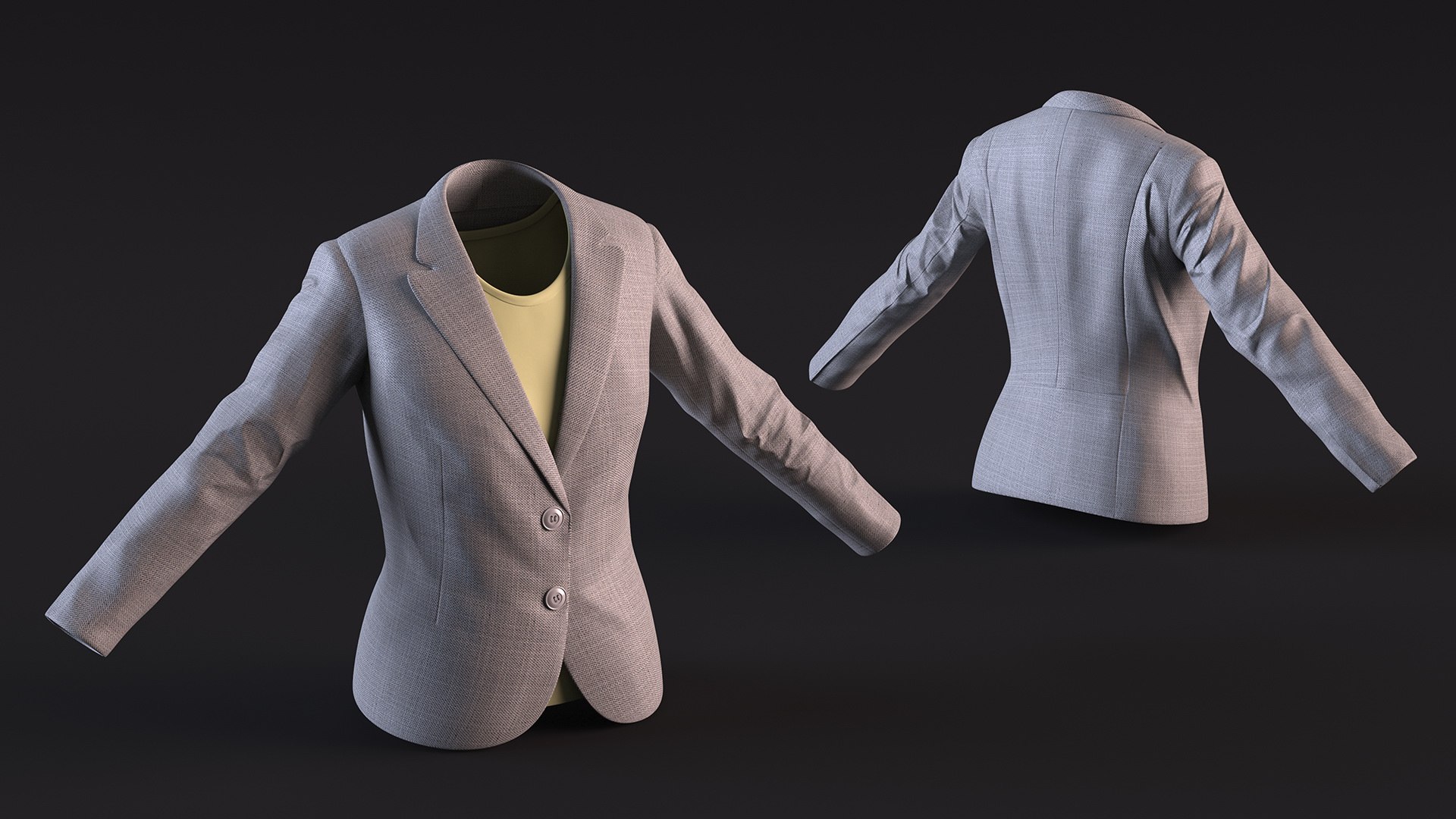 Ladies Suit Jacket 3D - TurboSquid 2145980
