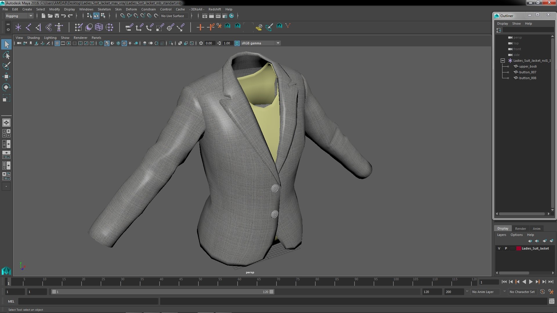 Ladies Suit Jacket 3D - TurboSquid 2145980