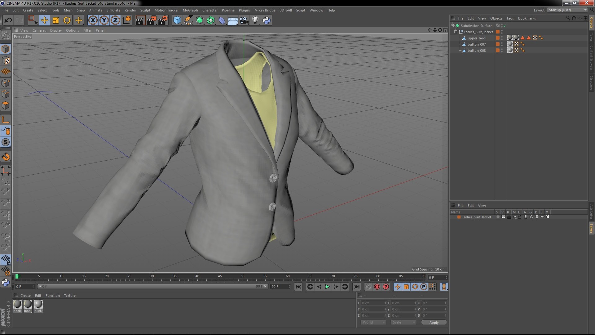 Ladies Suit Jacket 3D - TurboSquid 2145980
