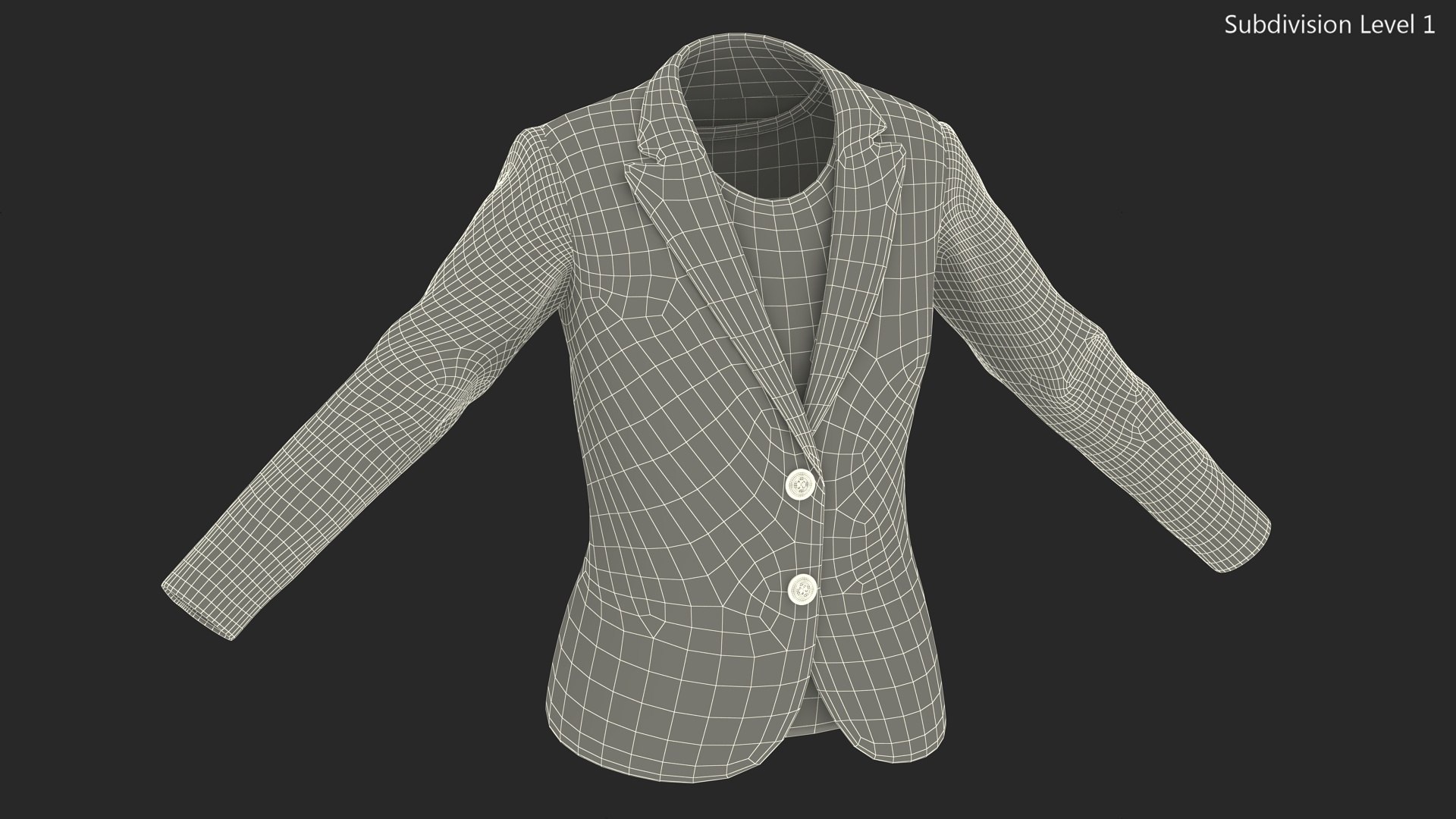 Ladies Suit Jacket 3D - TurboSquid 2145980