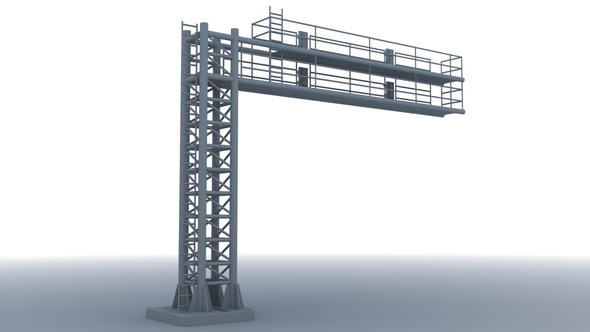 Train Signal Gantry Model - TurboSquid 1462242