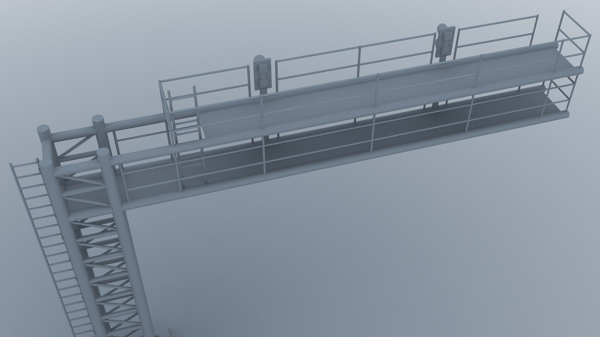 Train Signal Gantry Model - TurboSquid 1462242