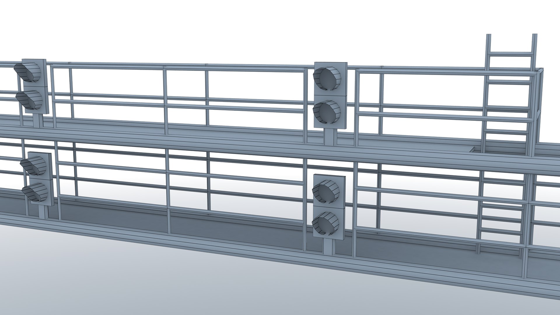 Train Signal Gantry Model - TurboSquid 1462242
