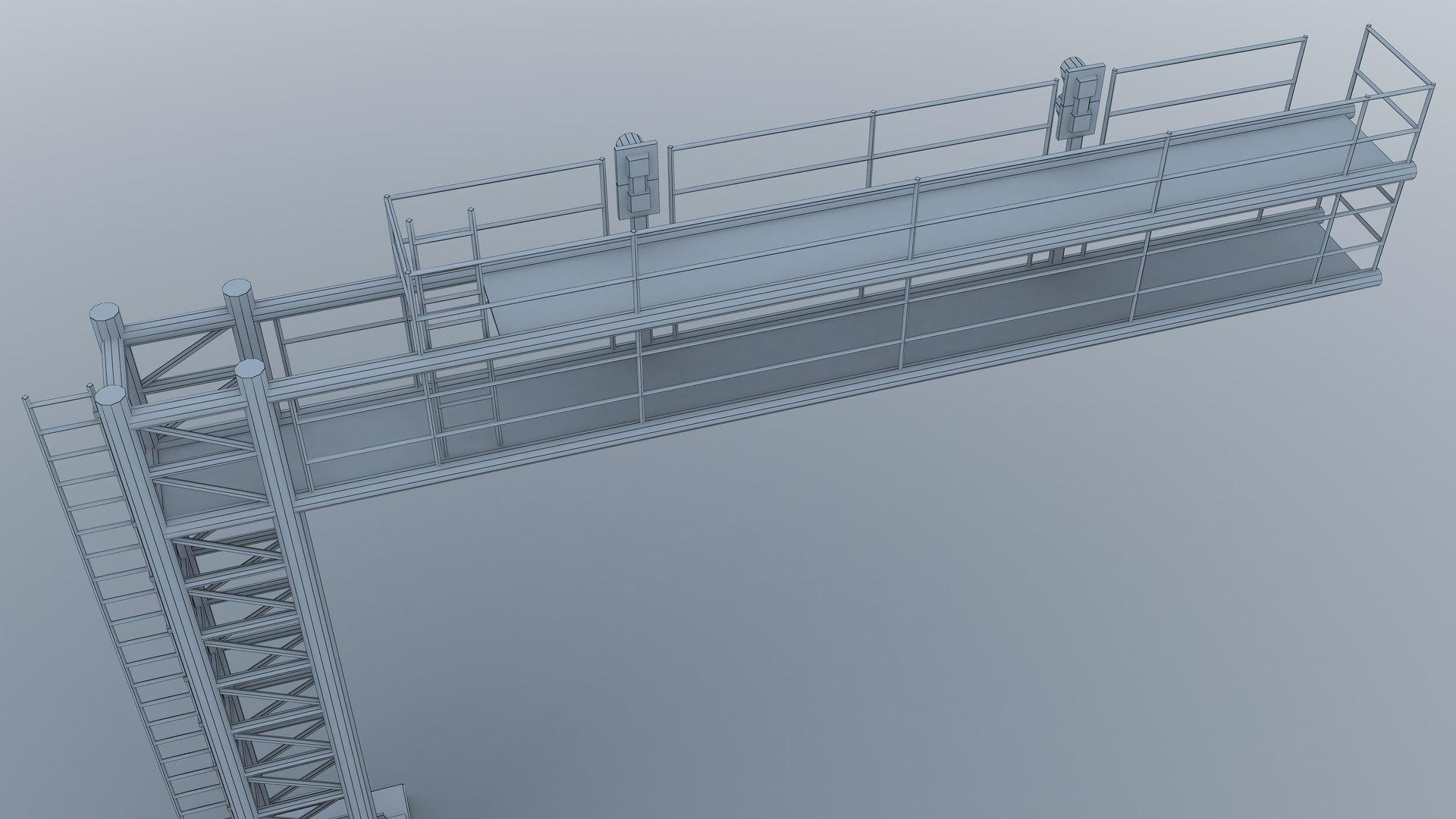 Train Signal Gantry Model - TurboSquid 1462242