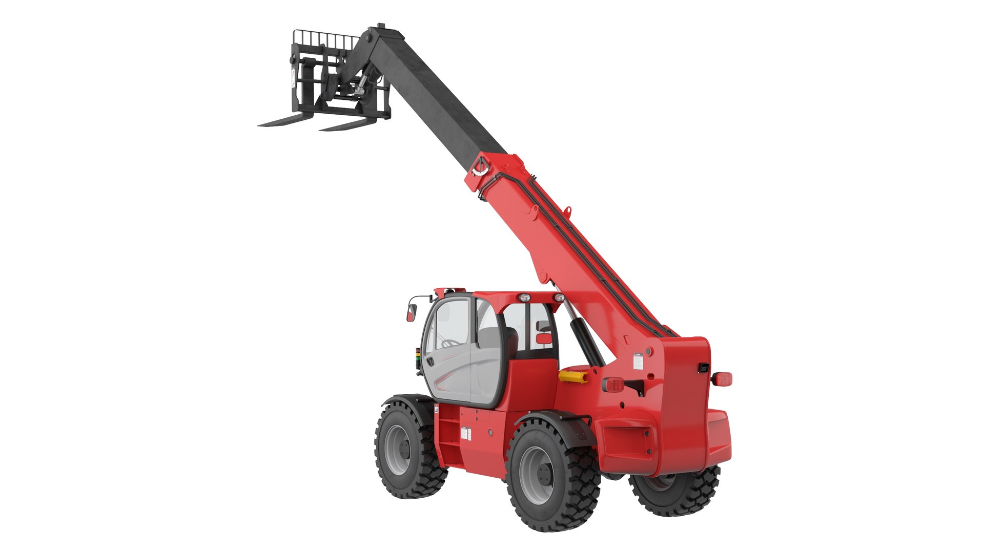 3D Telescopic Handler Forklift Fully Raised Model - TurboSquid 1965524