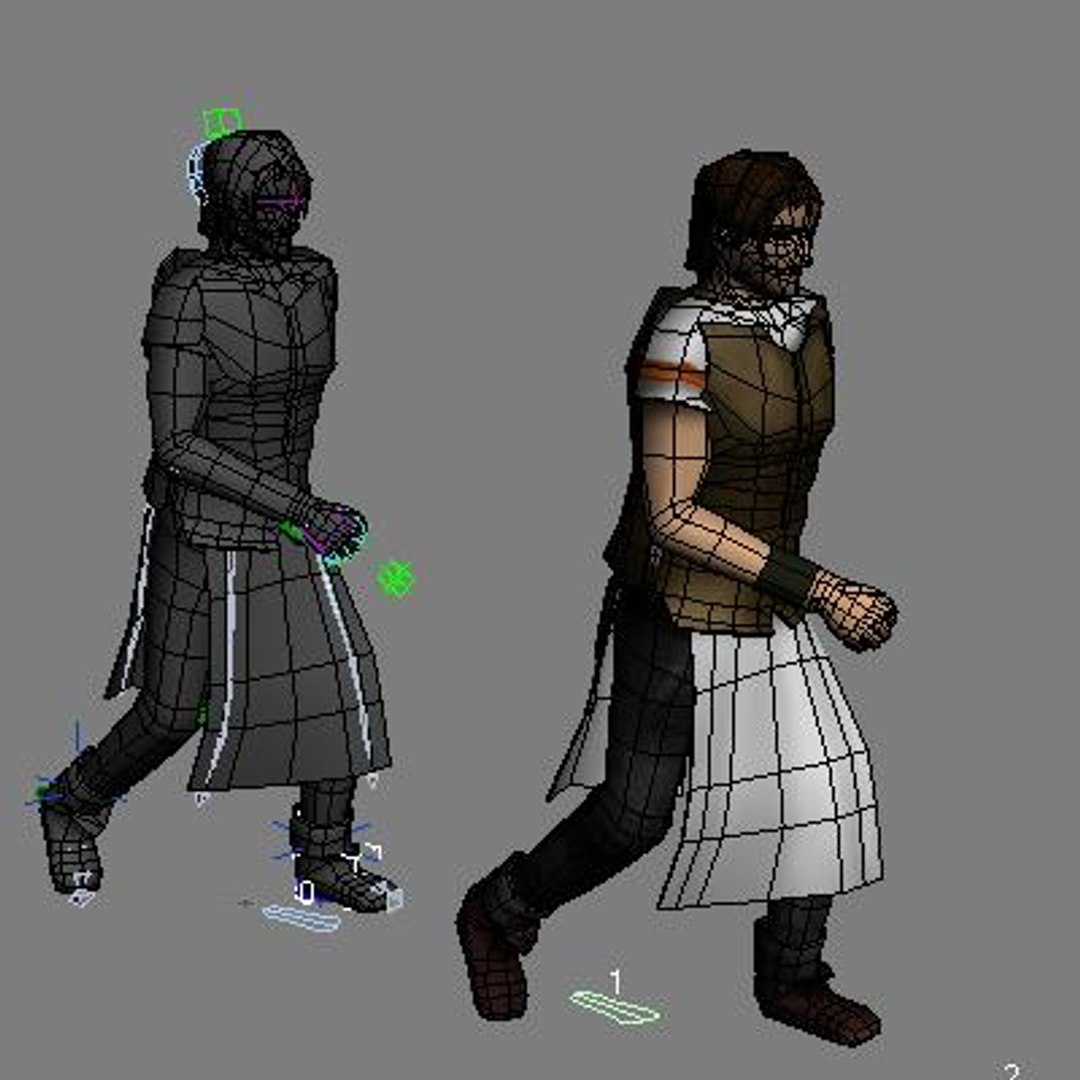 knight character 3d model