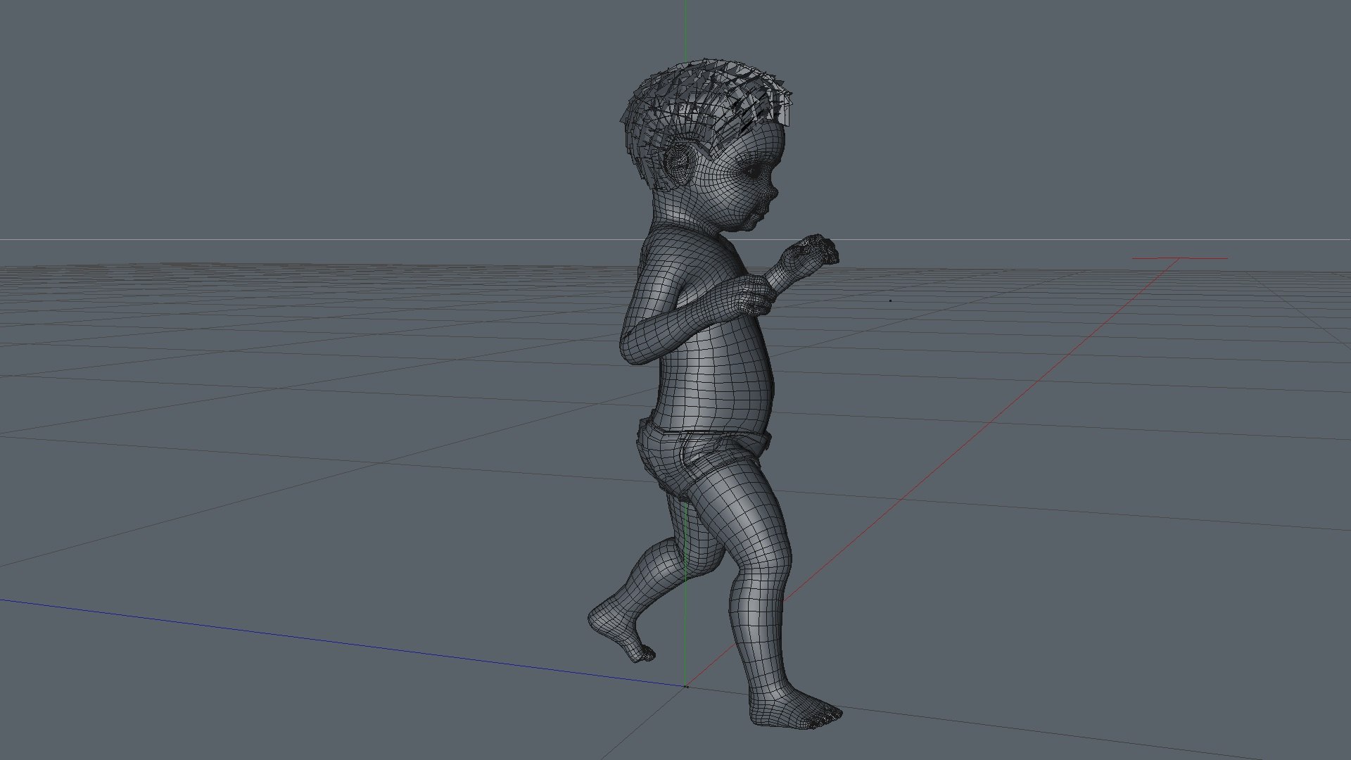 3D STATIC WALKING AFRO BABY TYPE 2 3D MODEL - TurboSquid 1884747
