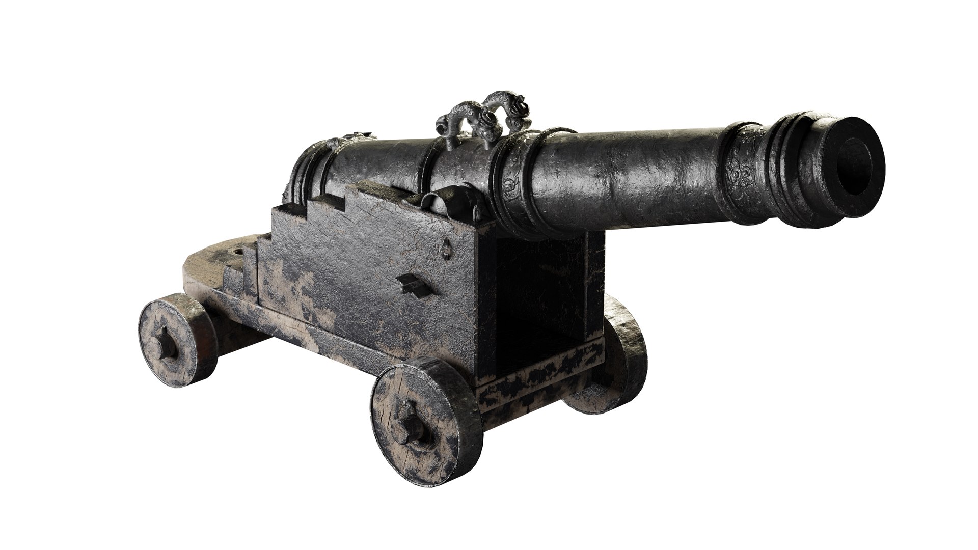 3D Realistic 17th Century Cannon - Rigged And Animated - TurboSquid 2050714