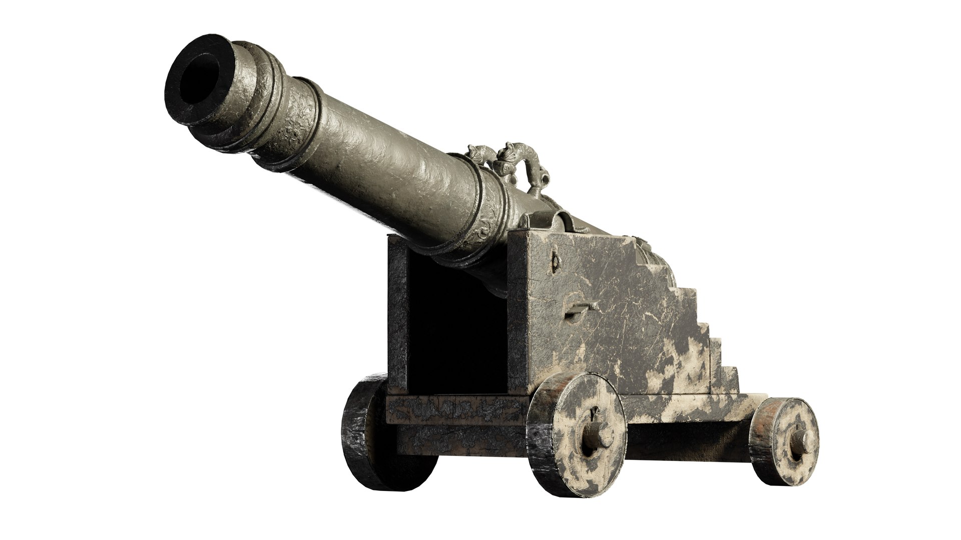 3D Realistic 17th Century Cannon - Rigged And Animated - TurboSquid 2050714