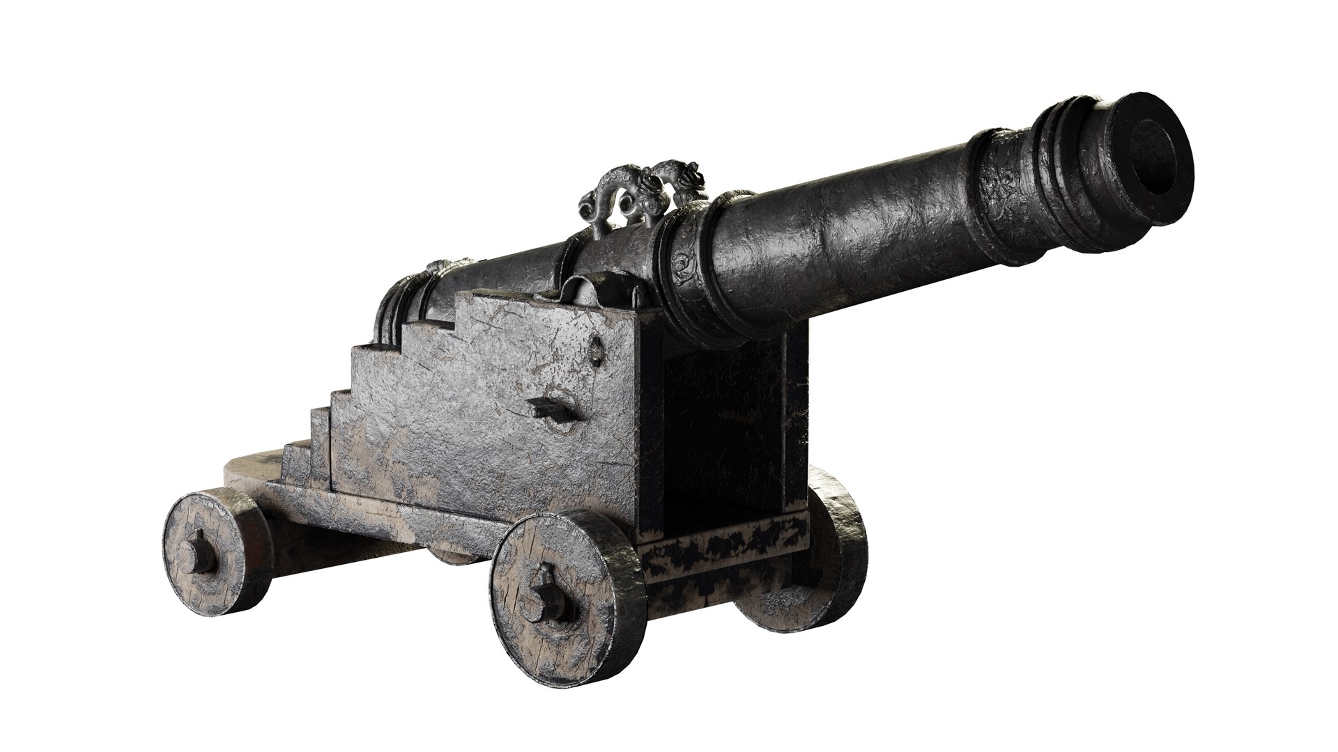3D Realistic 17th Century Cannon - Rigged And Animated - TurboSquid 2050714