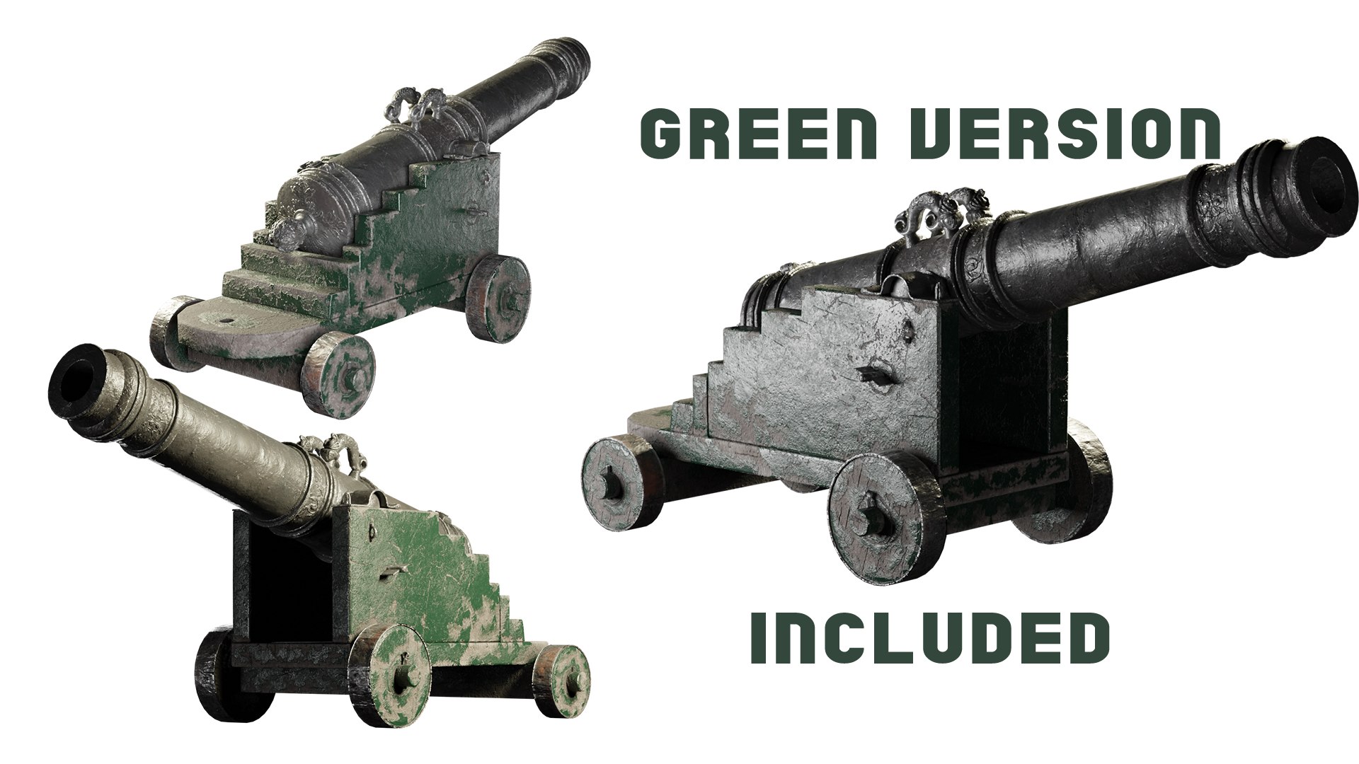 3D Realistic 17th Century Cannon - Rigged And Animated - TurboSquid 2050714