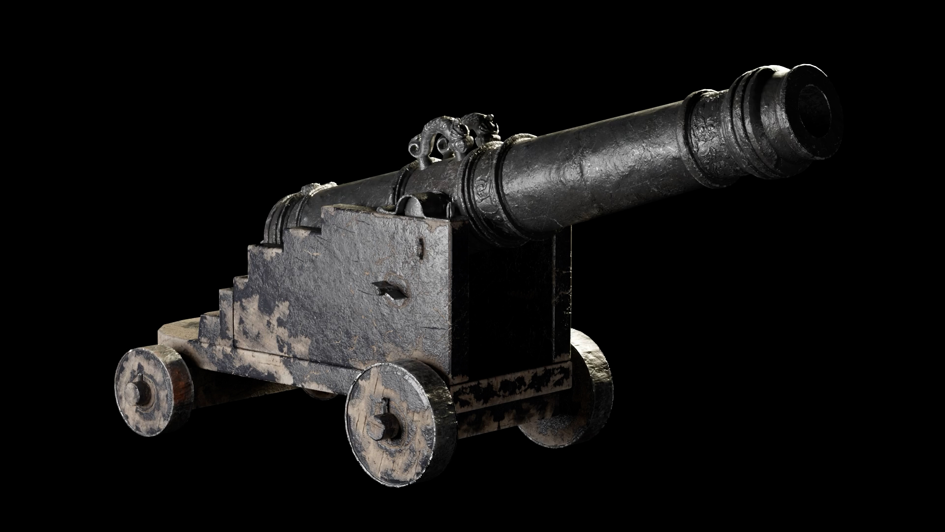 3D Realistic 17th Century Cannon - Rigged And Animated - TurboSquid 2050714