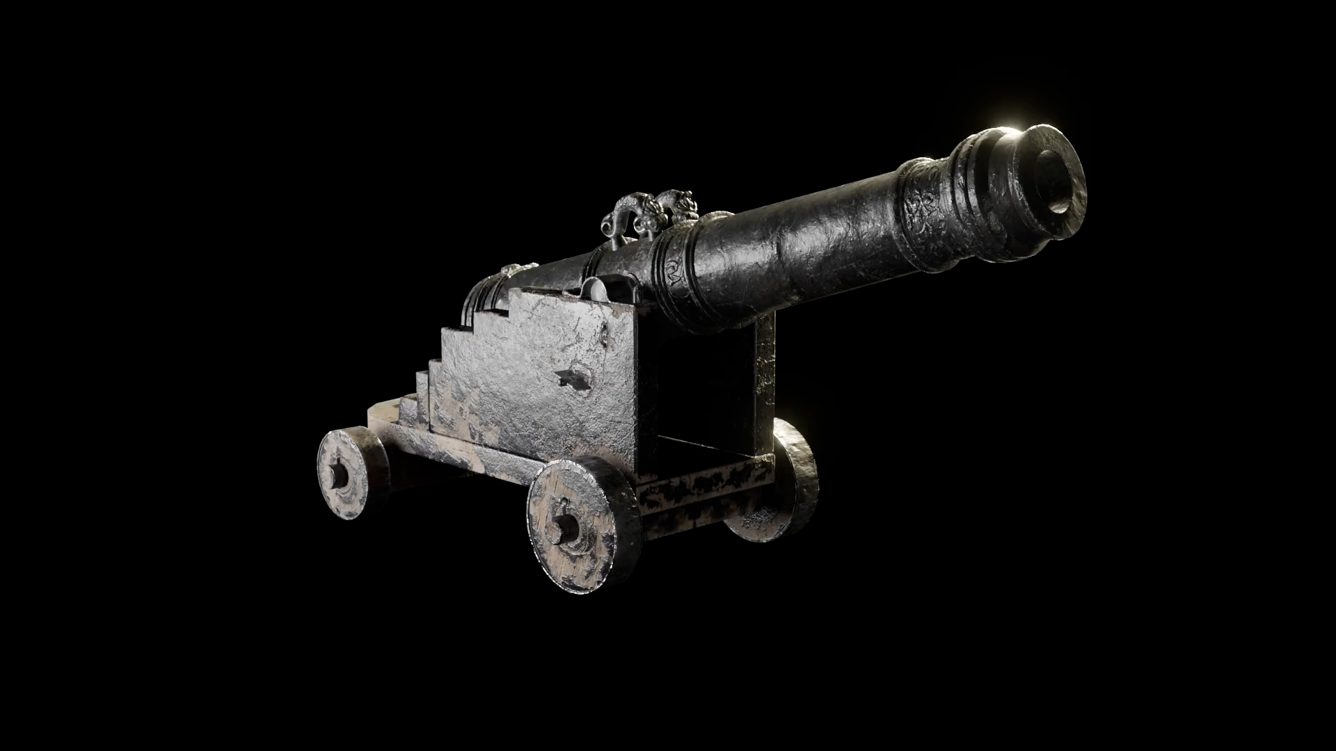 3D Realistic 17th Century Cannon - Rigged And Animated - TurboSquid 2050714