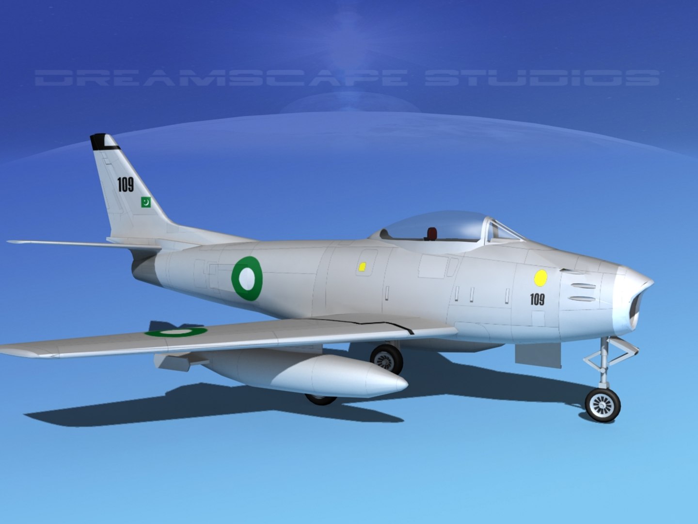 North American F-86 Sabre 3d Model