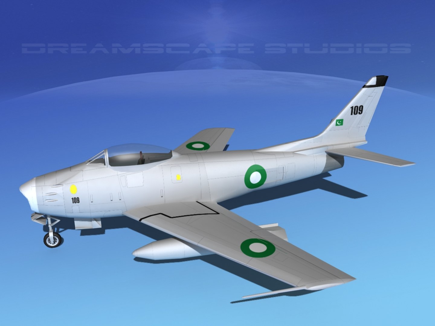 North American F-86 Sabre 3d Model
