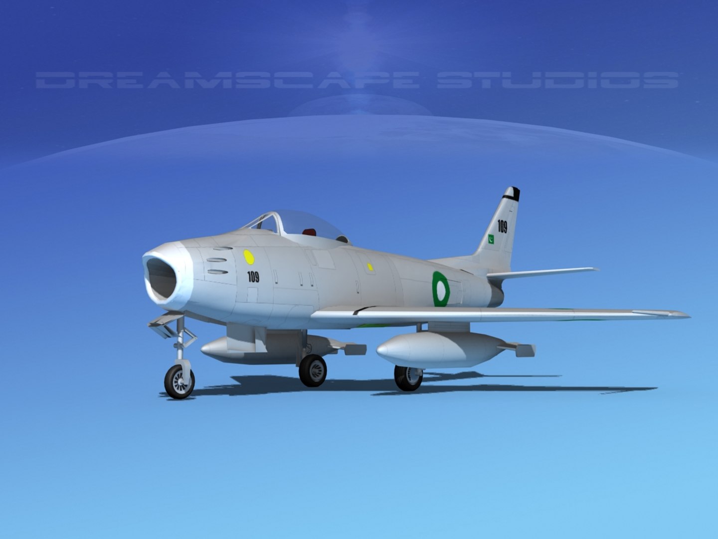 North American F-86 Sabre 3d Model