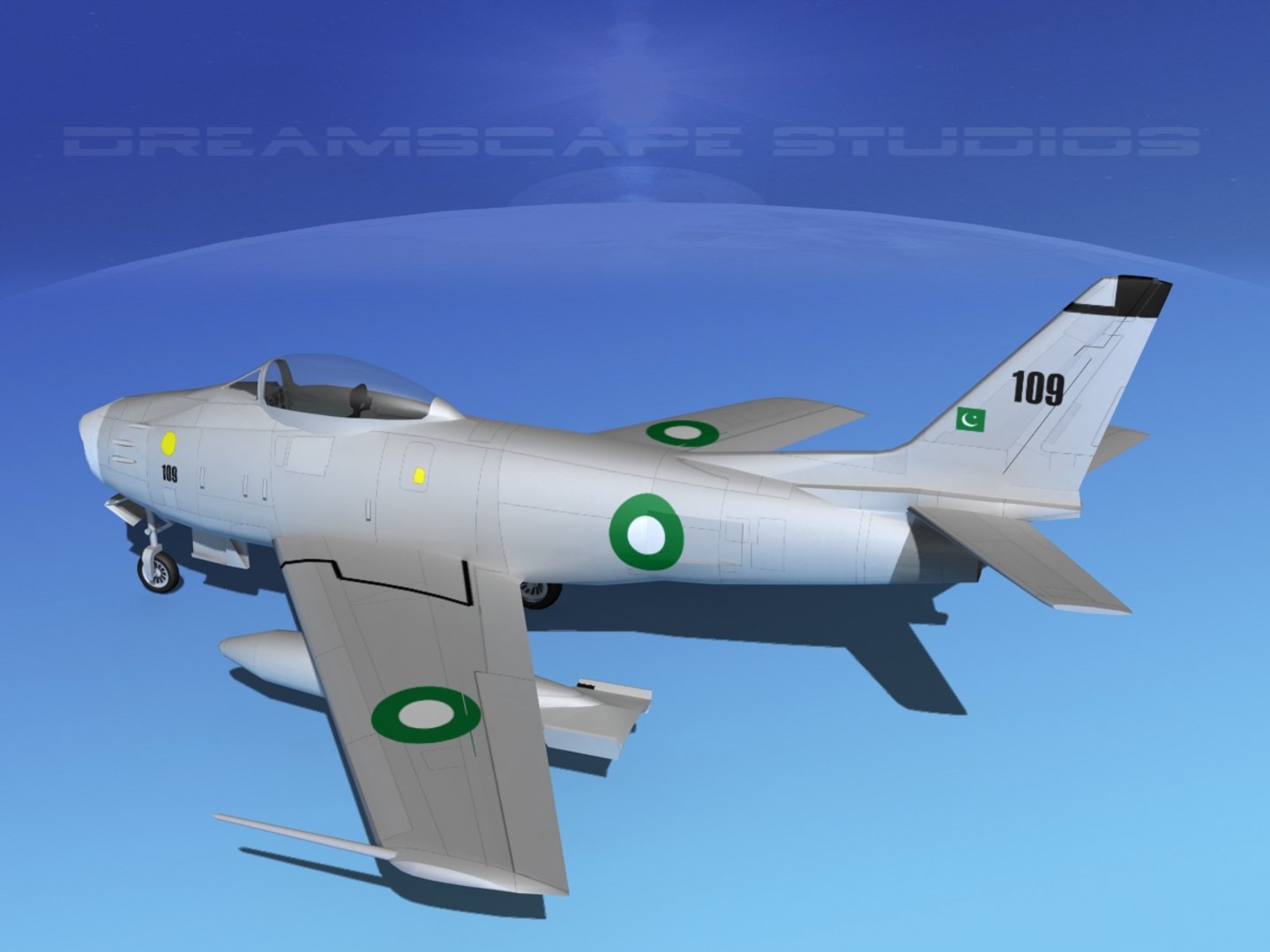 North American F-86 Sabre 3d Model