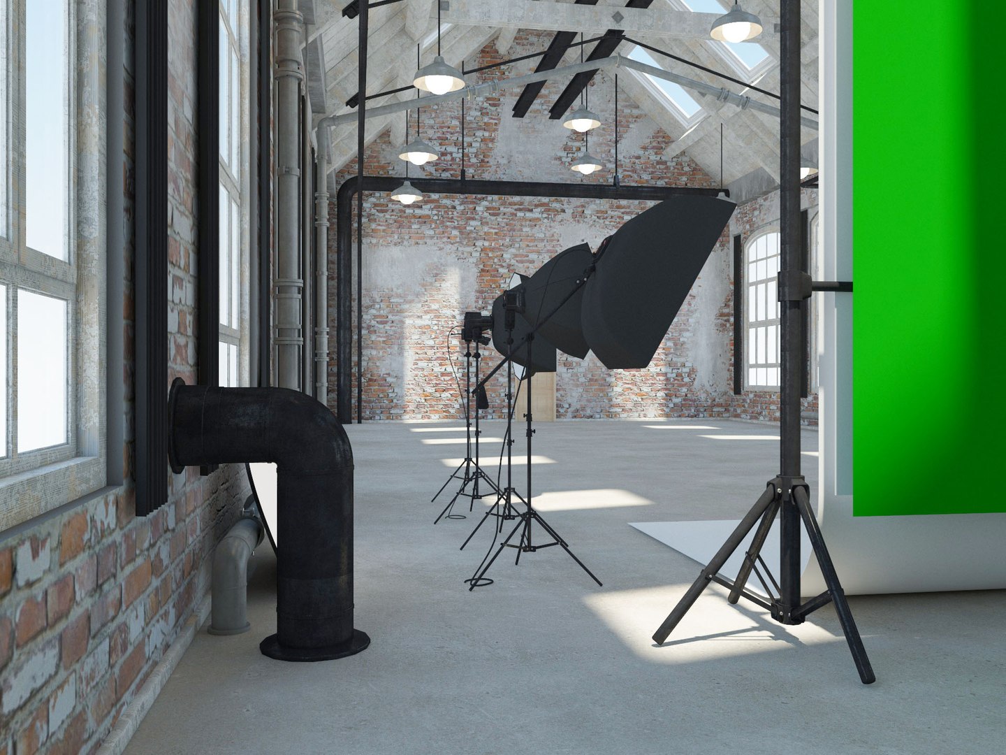 3D Loft Photo Studio Model - TurboSquid 2105615