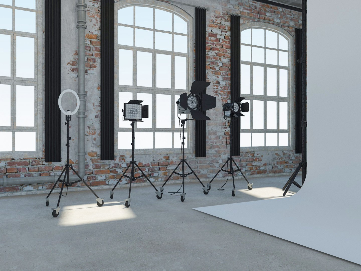 3D Loft Photo Studio Model - TurboSquid 2105615