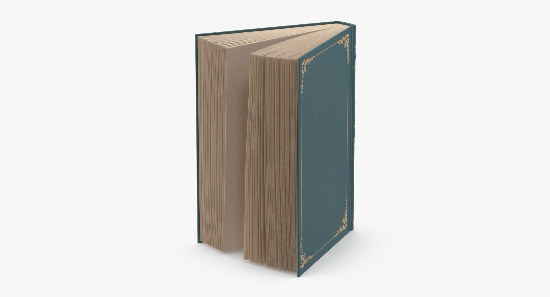 Classic Books Standing Open 3d Max