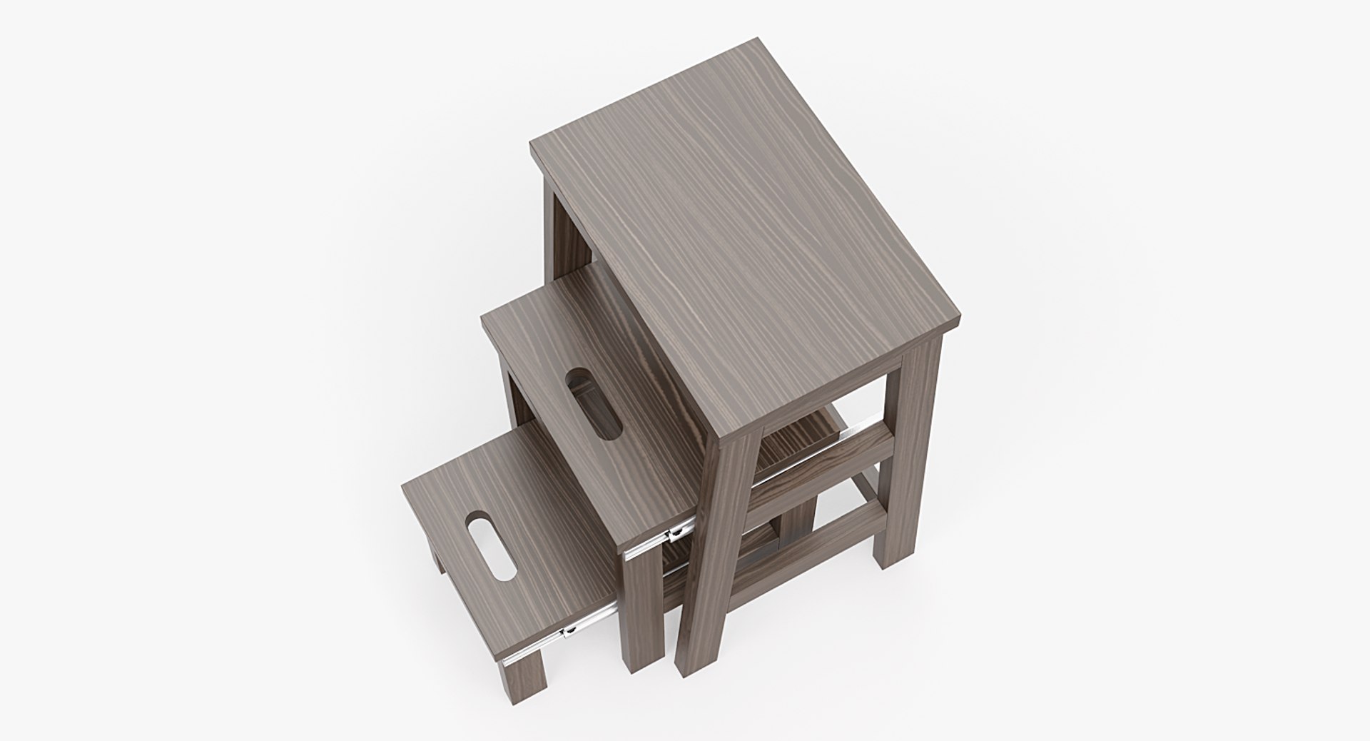 3d Model Realistic Step Ladder Stool