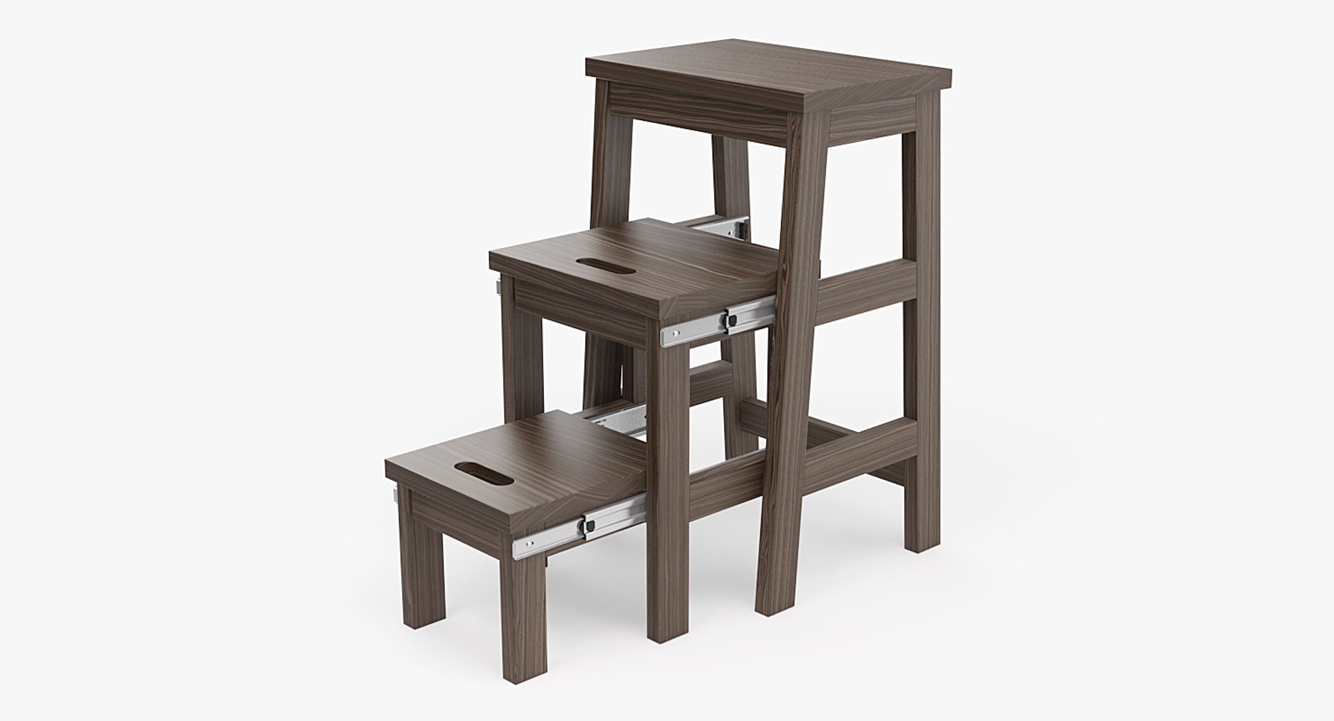 3d Model Realistic Step Ladder Stool