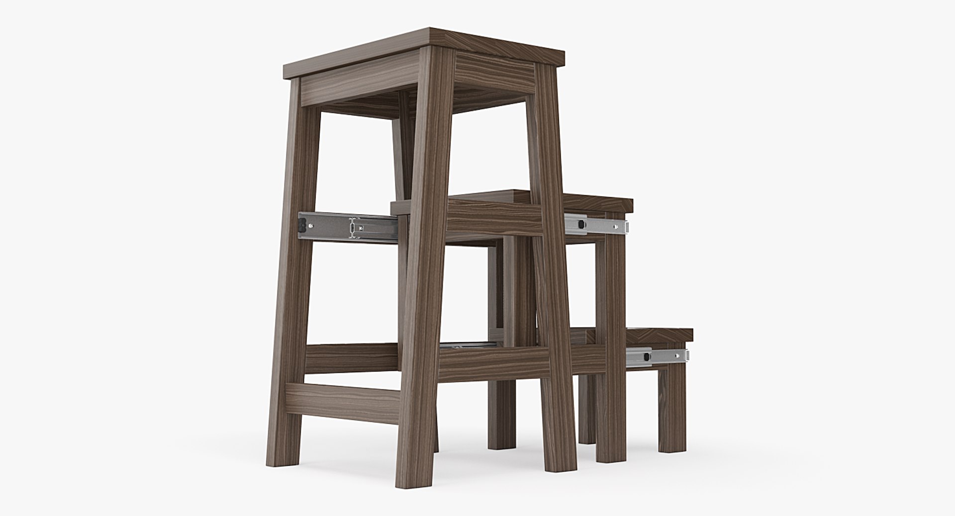 3d Model Realistic Step Ladder Stool