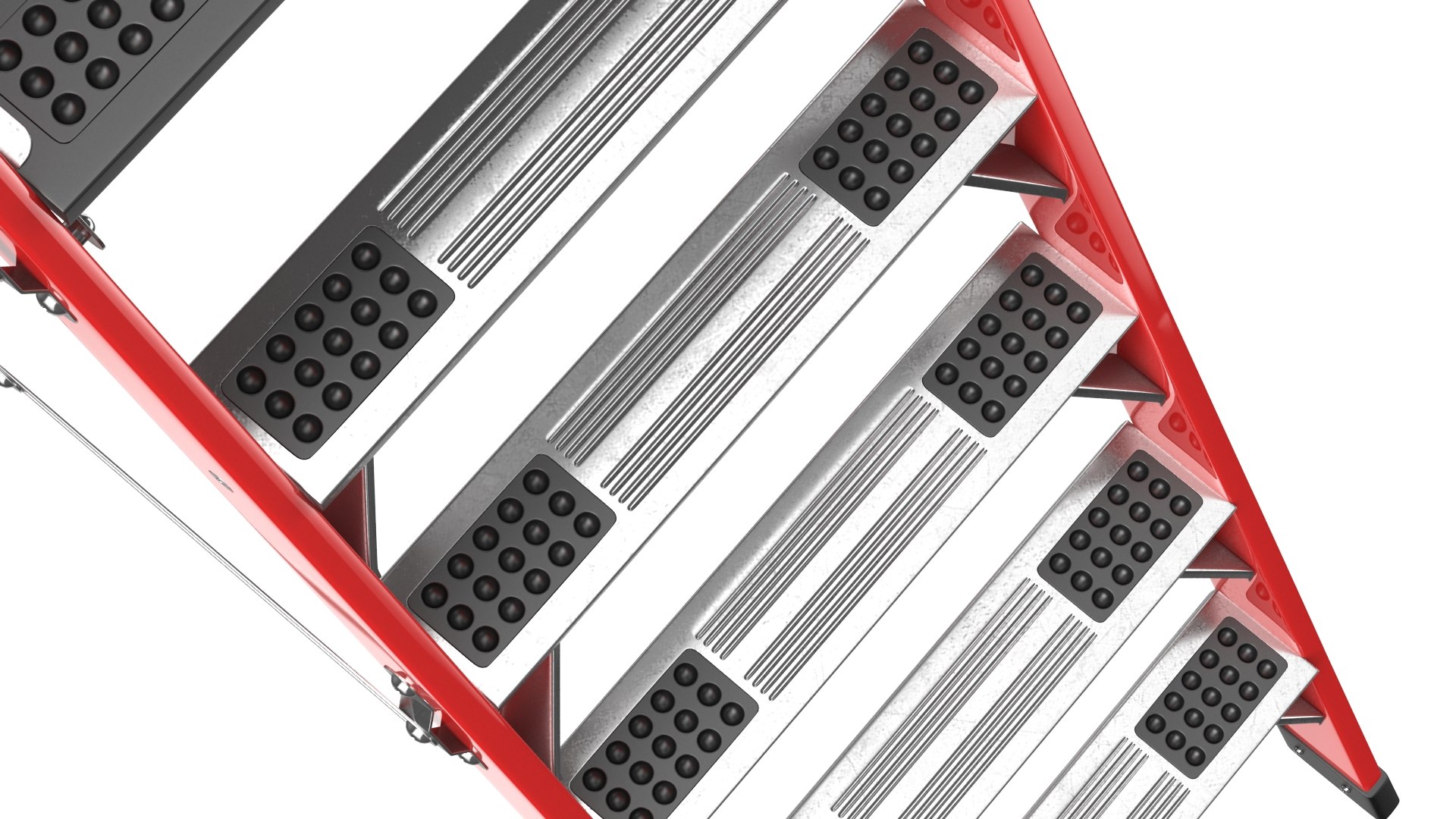 Detailed Step Ladder Red 3D Model - TurboSquid 2086003