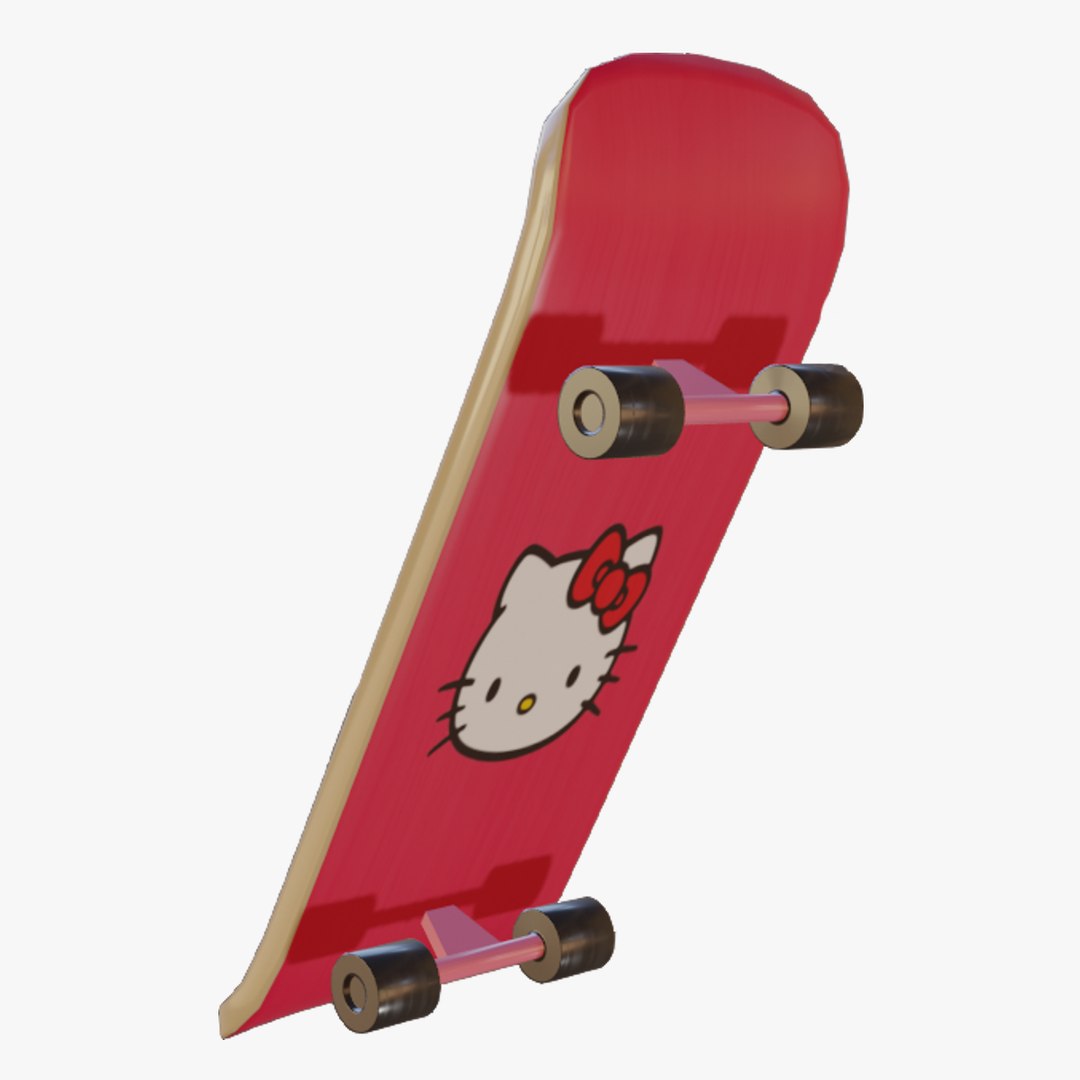 Hello Kitty Skateboard 3D - TurboSquid 2146729