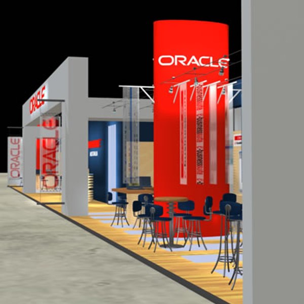 oracle fair stand exhibition 3d model