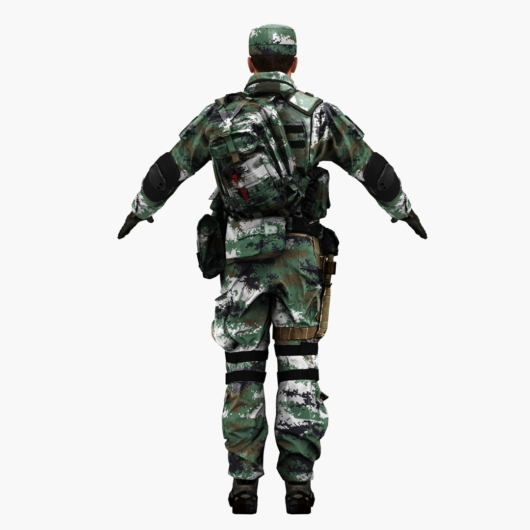 3D Model Pla Chinese Soldier - TurboSquid 1668810