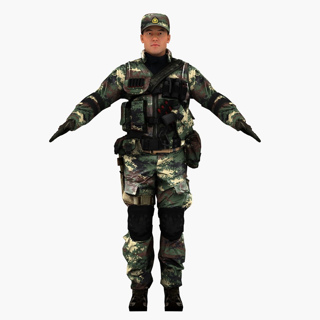 3D Model Pla Chinese Soldier - TurboSquid 1668810