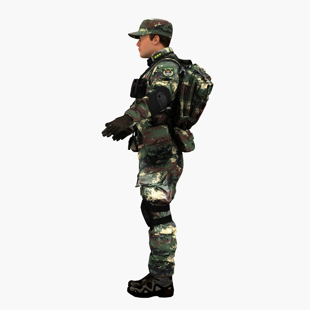 3D model pla chinese soldier - TurboSquid 1668810