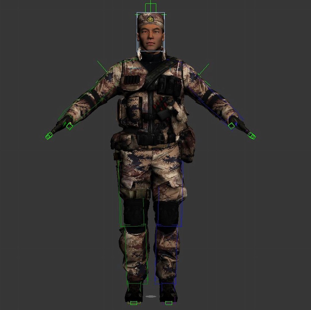 3D Model Pla Chinese Soldier - TurboSquid 1668810
