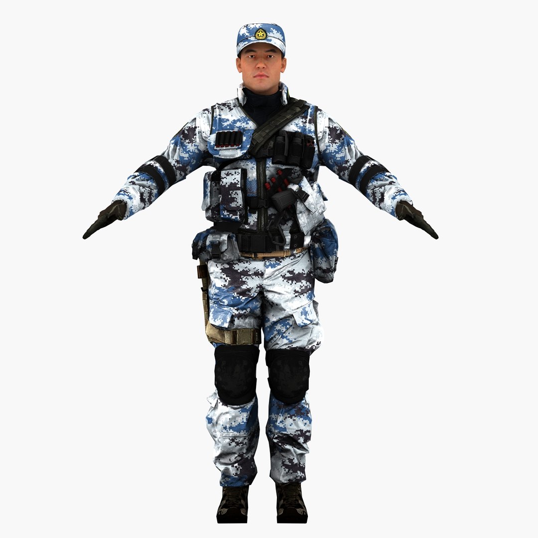 3D Model Pla Chinese Soldier - TurboSquid 1668810