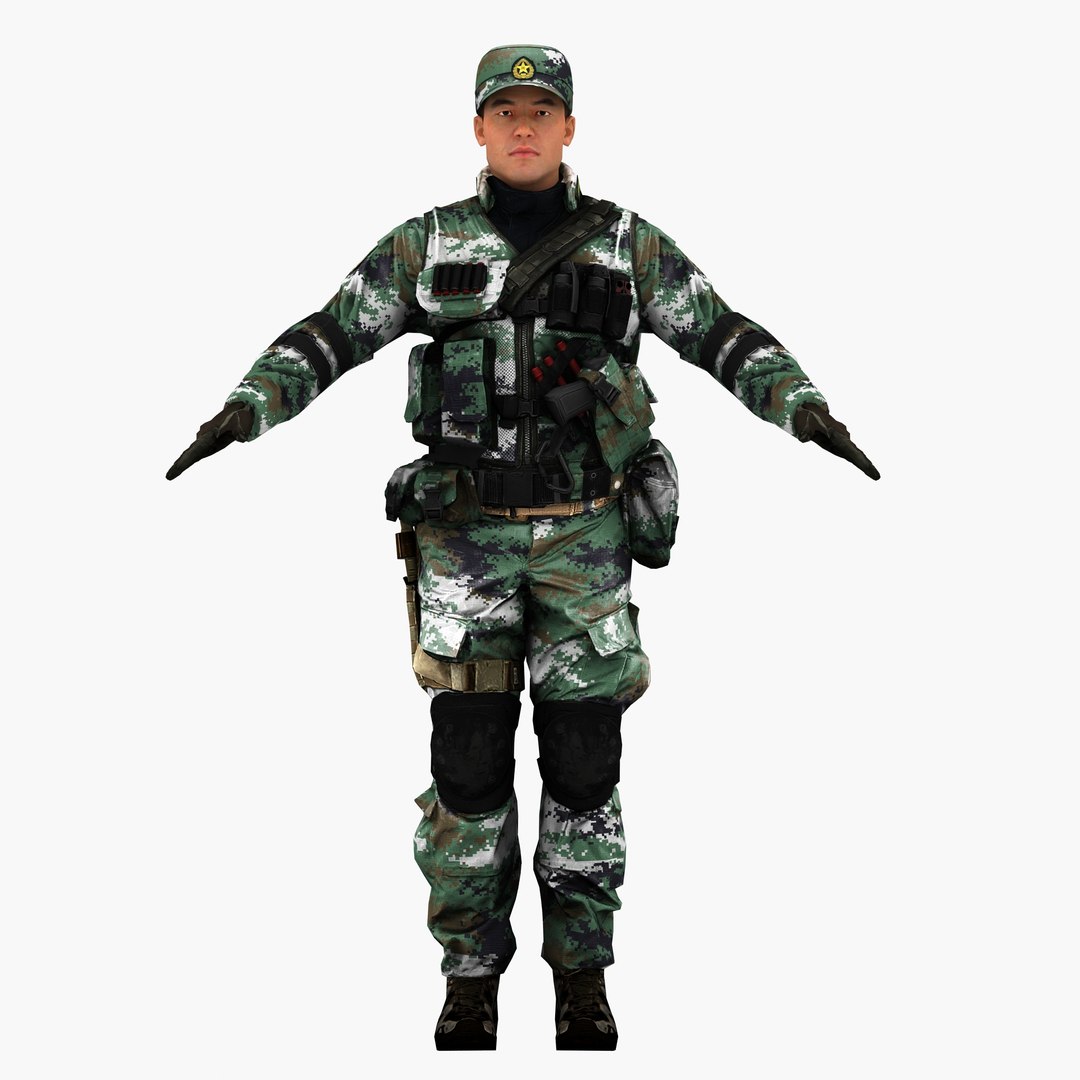 3D Model Pla Chinese Soldier - TurboSquid 1668810