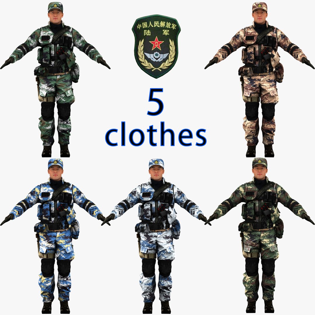 3D Model Pla Chinese Soldier - TurboSquid 1668810