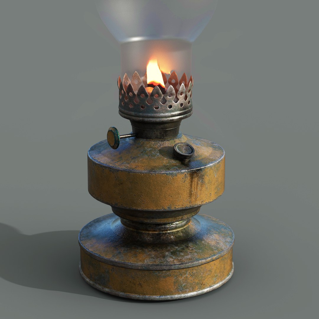 3D Realistic Oil Lamp - TurboSquid 2339770