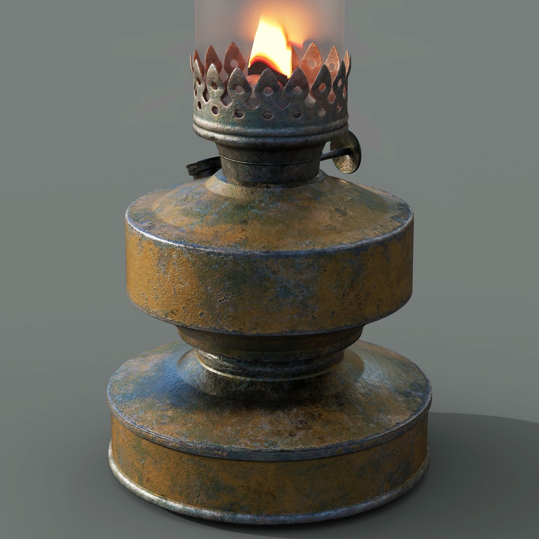 3D Realistic Oil Lamp - TurboSquid 2339770